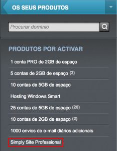 Configura e publica o Simply Site - www.amen.pt